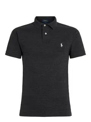 Polo Ralph Lauren Cotton Mesh Slim-fit Polo Shirt - Black