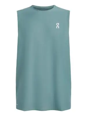 On Court Tank Top" Technical Performance Sleeveless Shirt - Blue