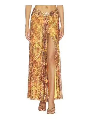 RUNAWAY THE LABEL Skylar Ruched Maxi Skirt - Multi
