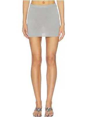 SNDYS. Monte Knit Mini Skirt - Grey