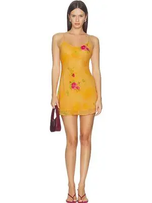 GUIZIO Danni Mini Dress - Orange