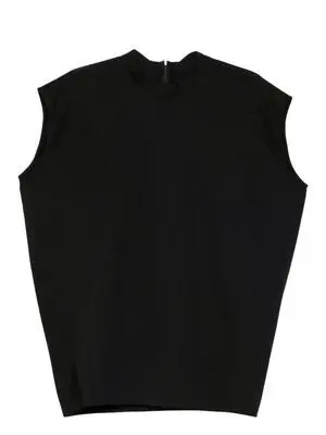 LESS Sculptural Crew-neck Vest - Black
