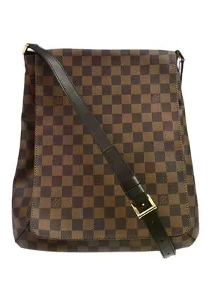 LOUIS VUITTON 2002 Damier Musette Shoulder Bag - Brown
