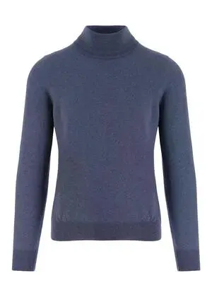 Tagliatore Tagliatore Miles High-Neck Wool Sweater Blue