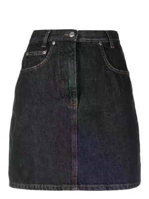 Moschino High-waisted Denim Mini Skirt - Black