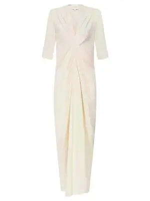 Loulou De Saison Willa Gathered Maxi Dress - Neutrals