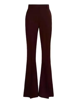 Sportmax Pressed Crease Flared Trousers - Brown