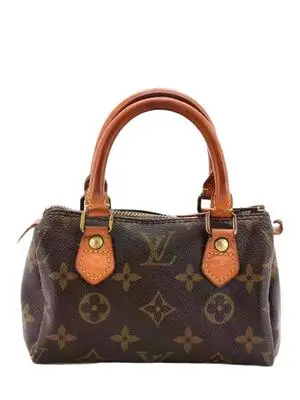 LOUIS VUITTON Speedy Mini Hl Handbag Monogram Canvas Satchel - Brown