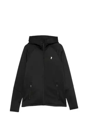 PEAK PERFORMANCE Logo Print Zip-up Sweatshirt - Black