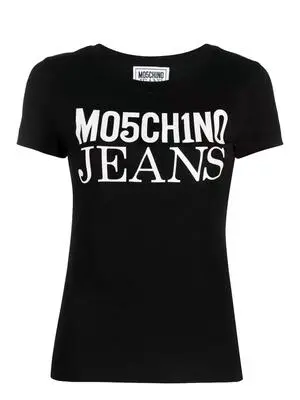 Moschino Logo-print Cotton T-shirt - Black