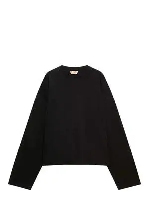 Marni Logo-patch Long-sleeve T-shirt - Black