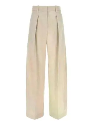 Brunello Cucinelli Pleated Wide-leg Trousers - Neutrals