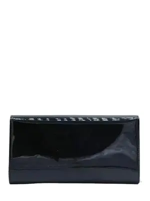 JIMMY CHOO Patent Leather Clutch With Chain Strap - Black