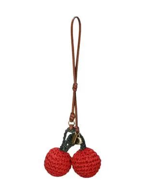 COACH Cherry Crocheted Bag Charm - Red