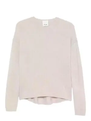 ALLUDE Ribbed-knit Drop-shoulder Cashmere Sweater - Neutrals