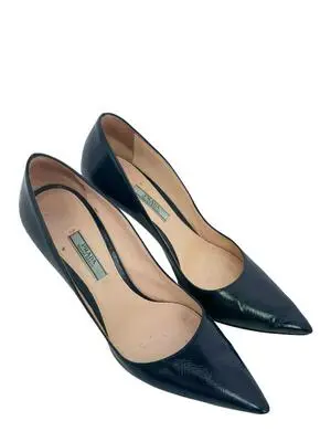 PRADA Prada Navy Blue Patent Leather Stiletto Pumps