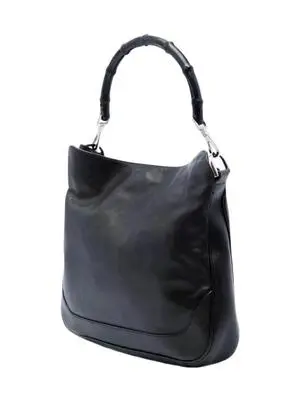 Gucci 2000-2015 Leather Bamboo Satchel - Black