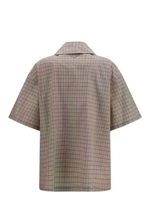Prada Check Short-sleeved Shirt - Neutrals