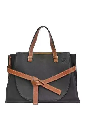 Loewe Gate Leather Tote Bag - Black
