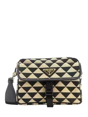 Prada Jacquard Small Crossbody Bag - Neutrals