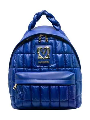 Moschino Padded Logo-lettering Backpack - Blue