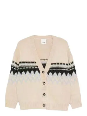 ALLUDE V-neck Cashmere Cardigan - Neutrals