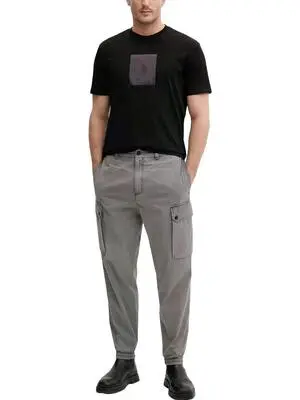 Armani Exchange Ripstop Texture Cuffed Cargo Pants - Grey