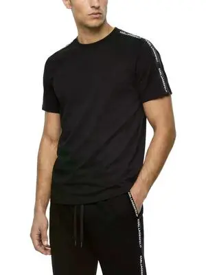 Karl Lagerfeld Logo-tape T-shirt - Black