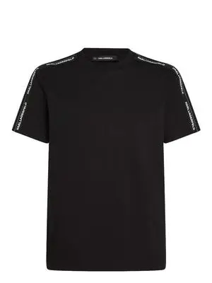 Karl Lagerfeld Logo-tape T-shirt - Black