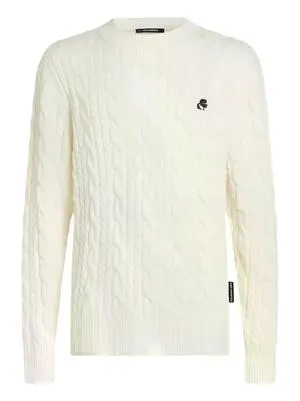 KARL LAGERFELD Karl Lagerfeld Cameo Cable-Knit Sweater