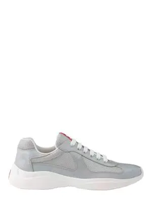 Prada America's Cup Logo-patch Sneakers - Grey
