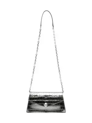 Alexander McQueen Skull Stud Shoulder Bag - Grey