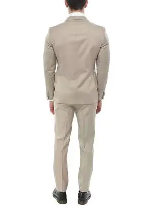 Corneliani Peak-lapel Virgin-wool Suit - Neutrals