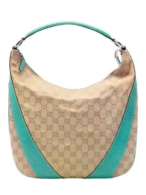 Gucci Gg Canvas Hobo Bag - Blue