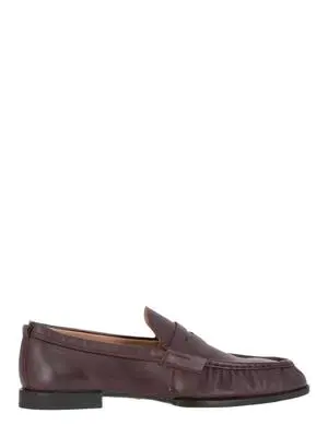 TOD'S Ruched Detail Loafers - Red