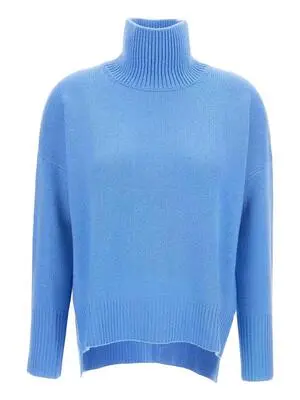 LISA YANG Heavy-knit Asymmetric Sweater - Blue
