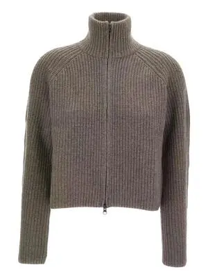 LISA YANG Sadie Zip Up Cardigan - Neutrals