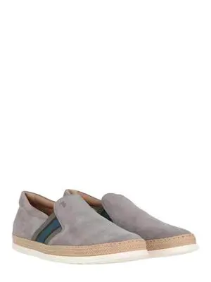 TOD'S Gommino Detail Espadrille Loafers - Grey