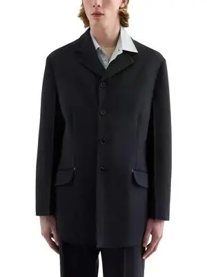 JIL SANDER Technical Crêpe Deconstructed Jacket - Black