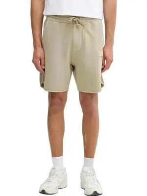 AERONAUTICA MILITARE Beige Jersey Logo Patch Drawstring Shorts - Neutrals