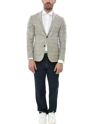 Corneliani Checked Single-breasted Blazer - Neutrals