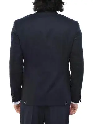 Corneliani Single-breasted Flap-pocket Blazer - Blue