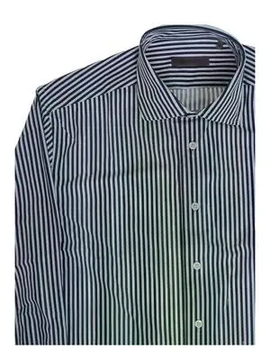 Corneliani Striped Stretch-fabric Shirt - Blue