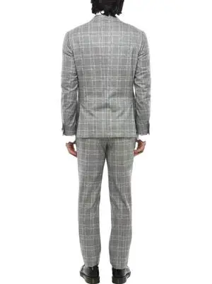 Corneliani Academy District-check Suit - Grey