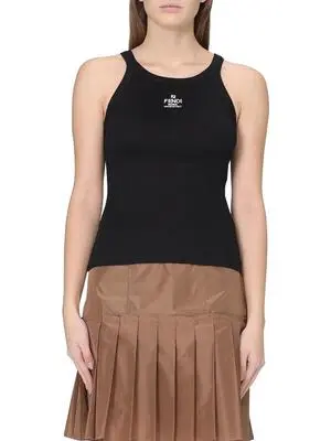 Fendi Ribbed Tank Top - Black