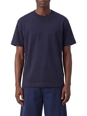 Closed Basic Crew Neck T-shirt In Pure Organic Cotton With A Straight Hem - Blue