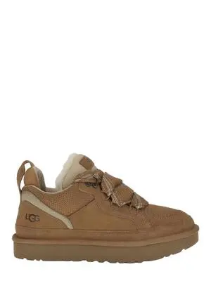UGG Lo Lowmel Low-top Suede Sneakers With Wool Interior - Walnut