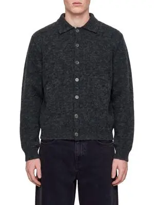 Our Legacy Our Legacy Long-Sleeved Wool And Alpaca Blend Cardigan Grey