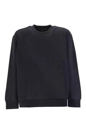 BOSS Logo Patch Crew Neck Sweater - Blue
