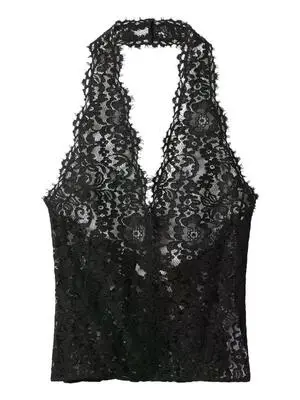 Stella McCartney Halterneck Lace Top - Black